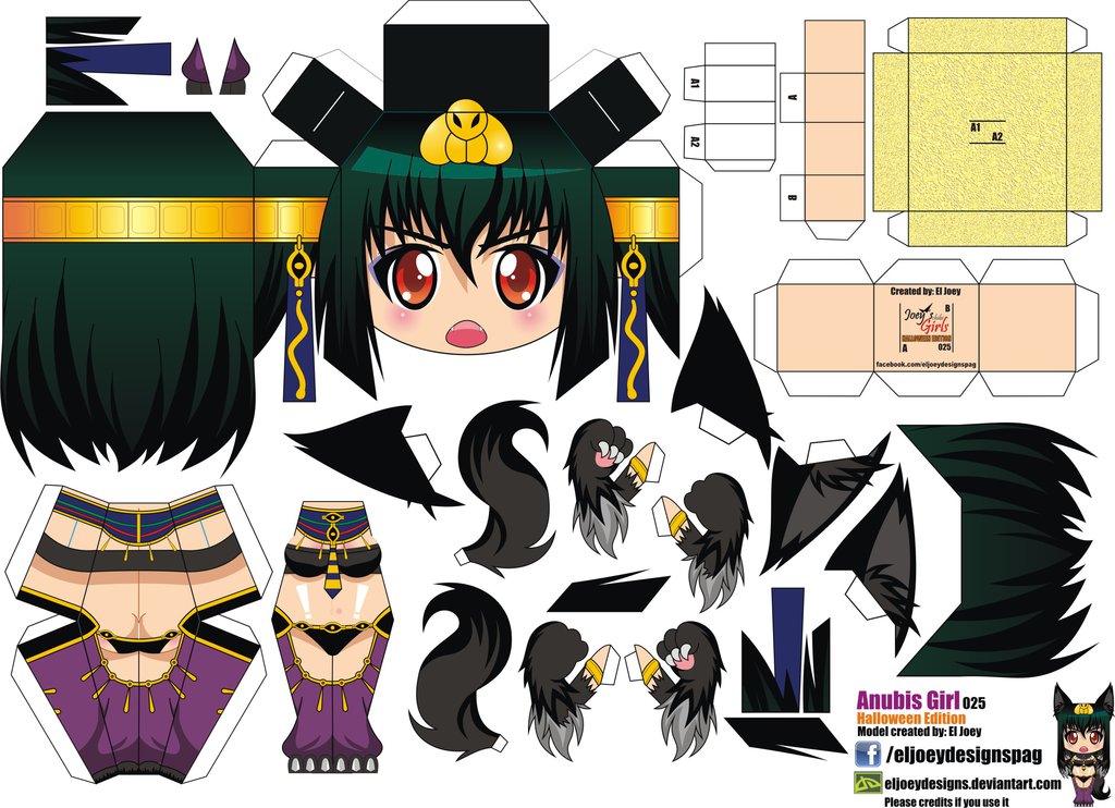 Papercraft De Anime Anubis Girl Manualidades A Raudales